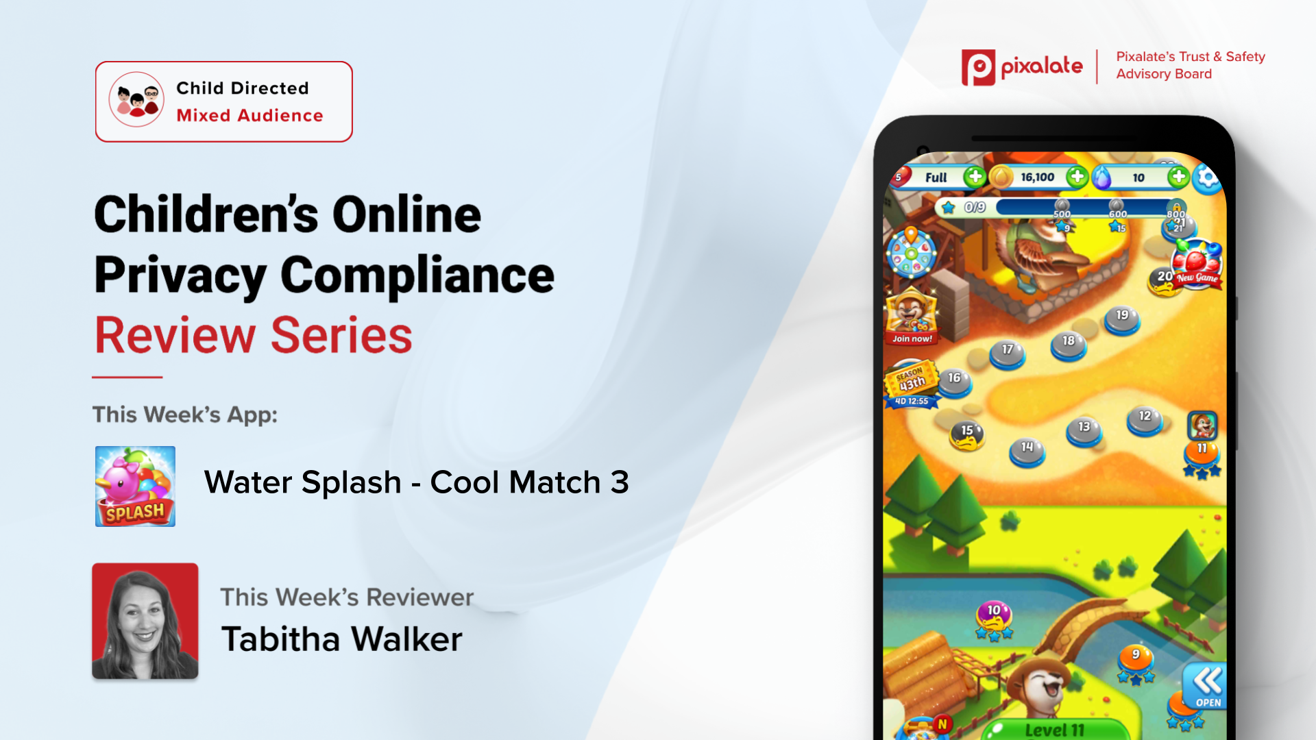 Pixalate's COPPA Manual Reviews: ‘Water Splash - Cool Match 3'